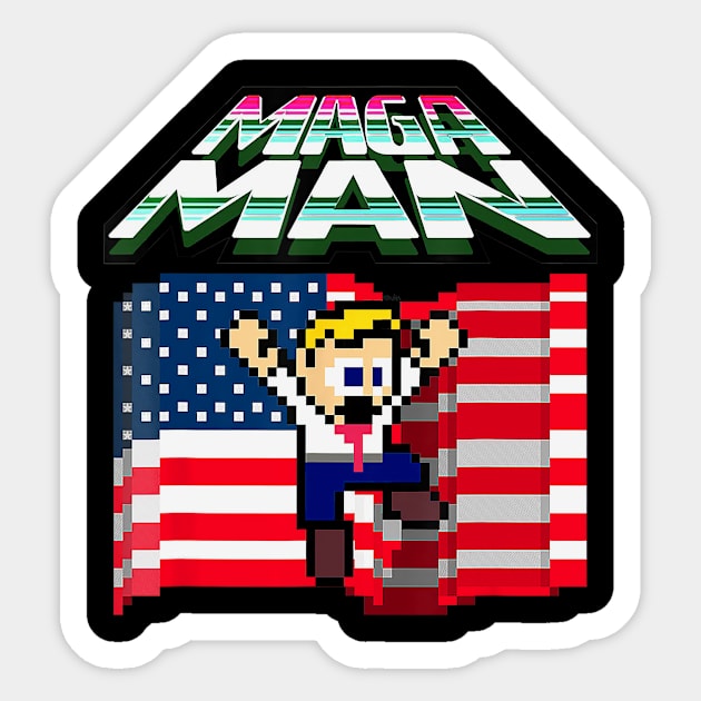 MAGA Man Funny President Trump - Maga - Sticker | TeePublic