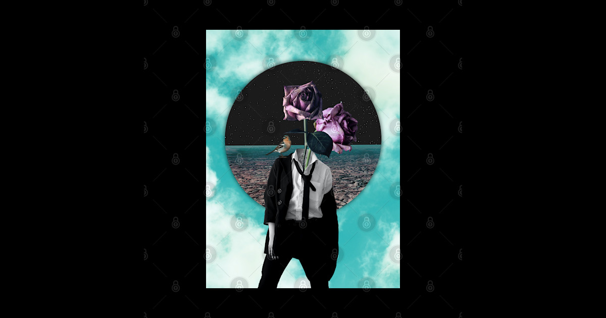 Parallel universes inside out Surreal Collage Art - Surreal - Sticker ...