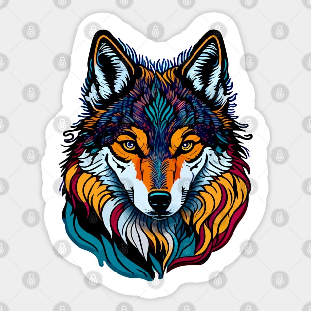 Lucky Rainbow Fox - Lucky Rainbow Fox - Sticker | TeePublic