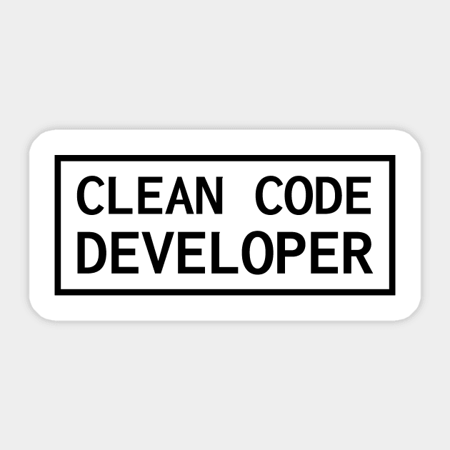 Clean Code Developer - Clean Code Developer - Sticker | TeePublic