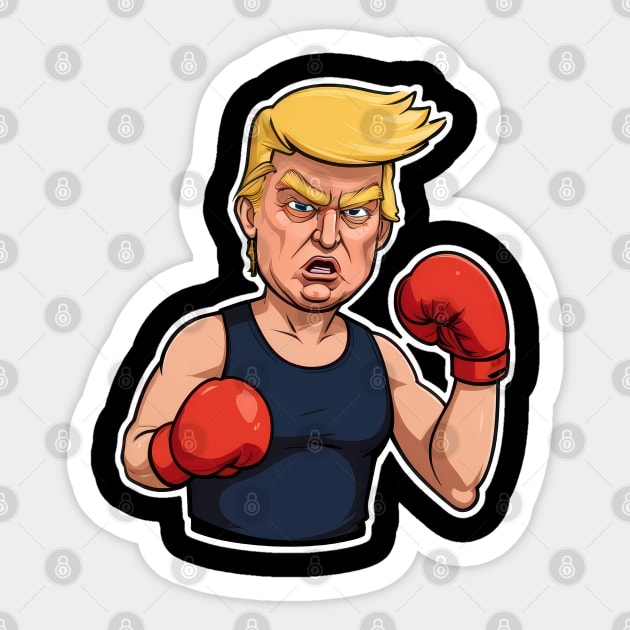 Trump boxing champ - Trump 2024 - Sticker | TeePublic
