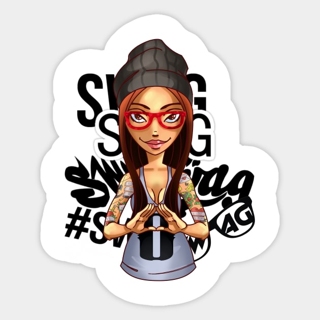 Swag! Crank Girls - Hipster - Sticker | TeePublic