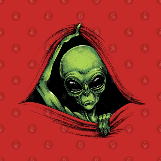 Scary Peeking Alien Coming Out Of Your Wherever - Alien - T-Shirt ...