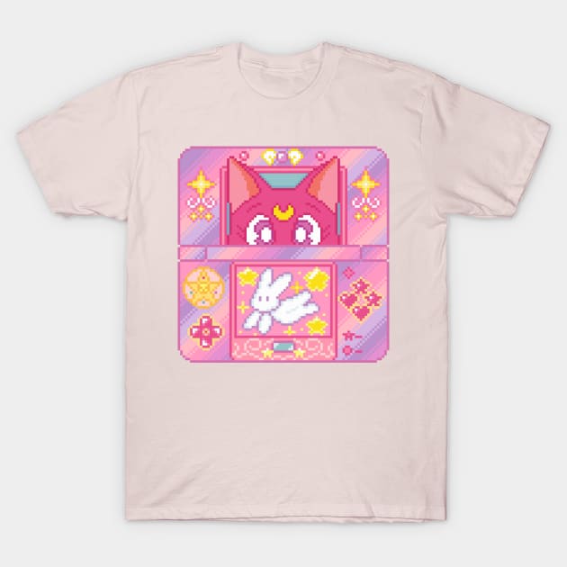 Anime Handheld Pixel Art - Anime - T-Shirt | TeePublic