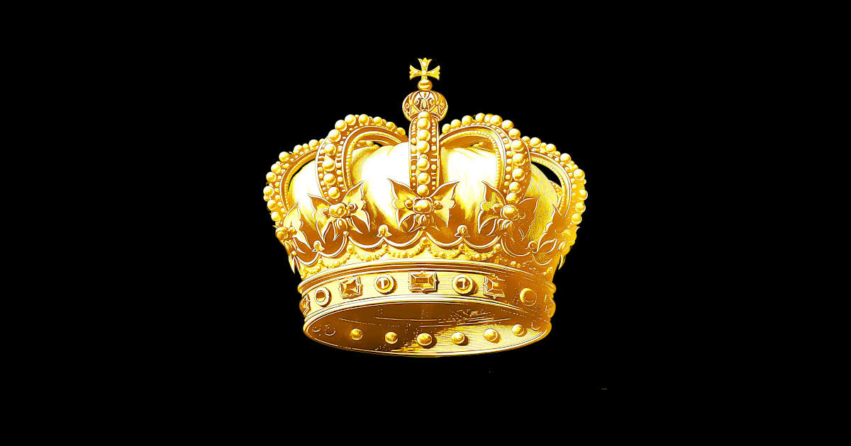 Gold Crown - Crown - Sticker | TeePublic