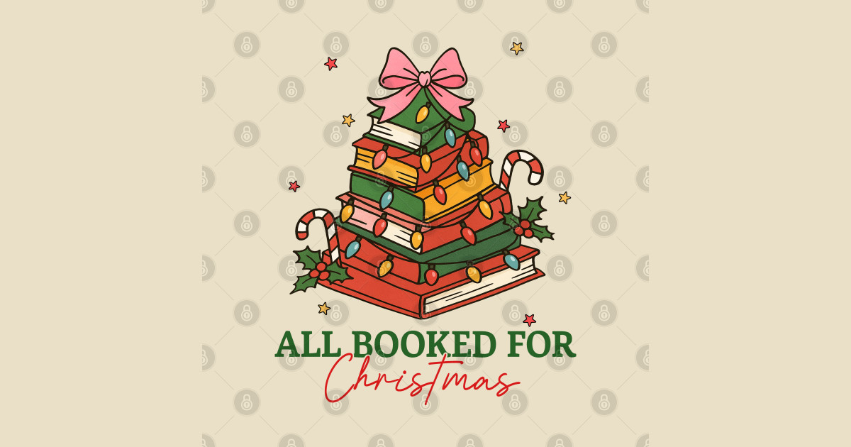 All Booked For Christmas Book Tree for Book Lovers - Christmas - T ...