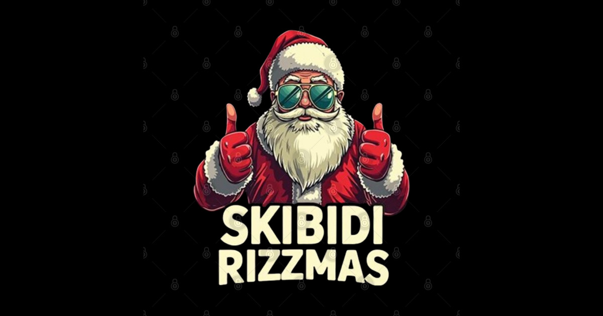Skibidi Rizzmas x Santa Claus - Skibidi Rizzmas - Sticker | TeePublic