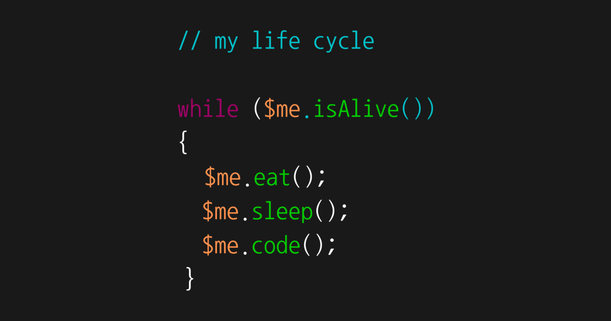 Coder life cycle - Coder Humor - T-Shirt | TeePublic