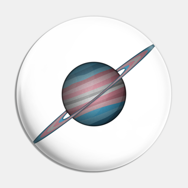 Planet and Rings in Transgender Pride Flag Colors - Transgender Pride ...