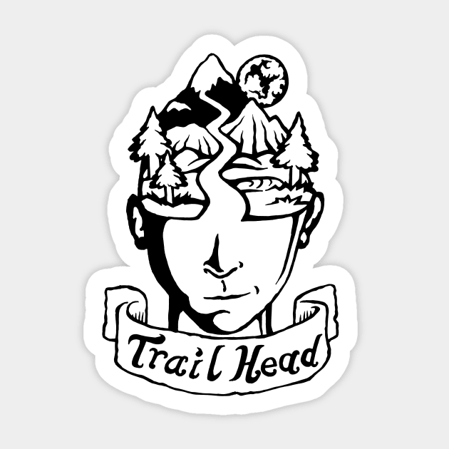 TrailHead - Landscape - Moon. - Trailrunning - Sticker | TeePublic