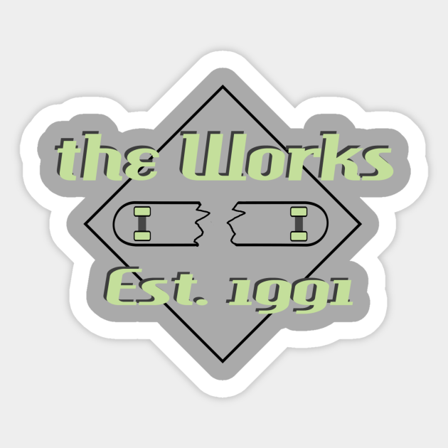 THE WORKS Logo (Left Pocket) - Sakte Baord - Sticker | TeePublic