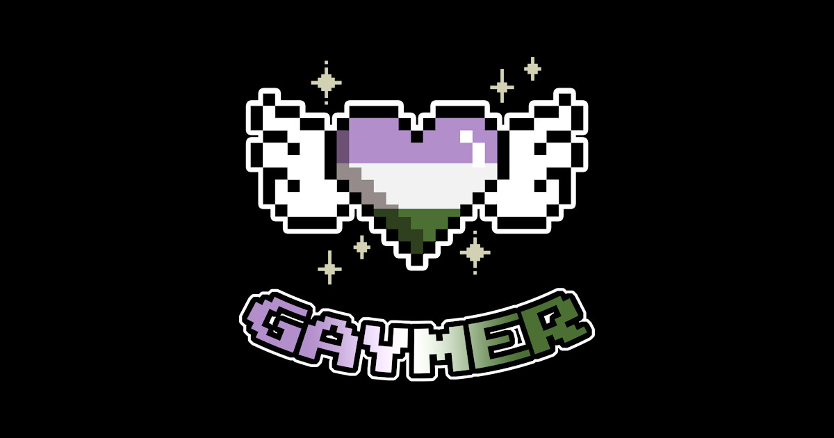 Genderqueer Gaymer LGBT Gaming Pride Flag - Genderqueer - Sticker ...