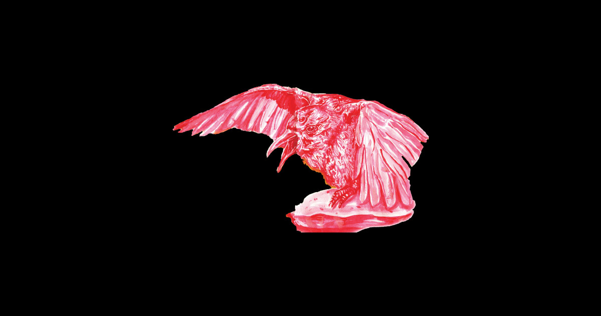 Omniscient Red Raven - Raven - Sticker | TeePublic