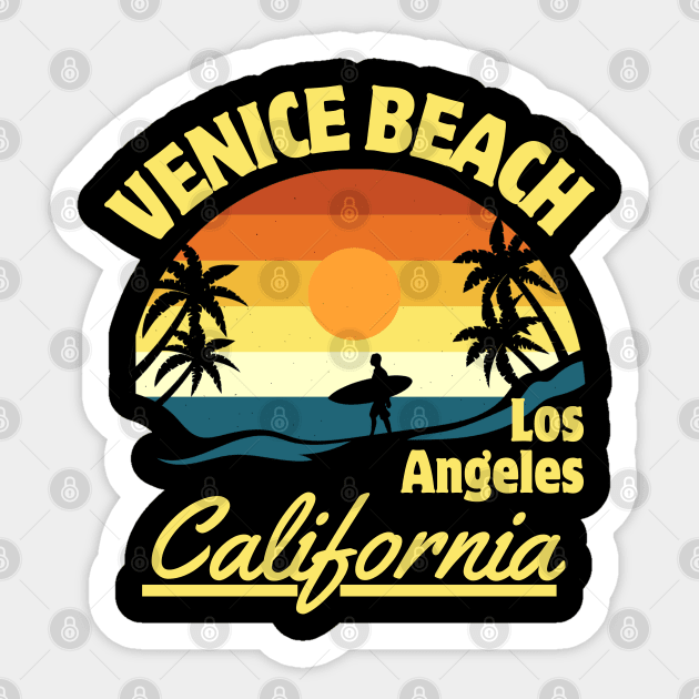 Vintage Venice Beach - Venice Beach - Sticker | TeePublic