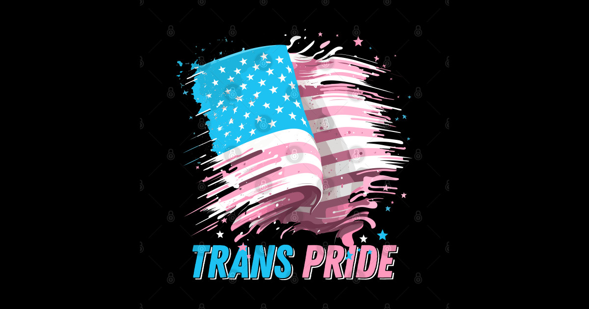 Transgender USA Vintage-Look Flag Design - Trans Rights - Posters and ...