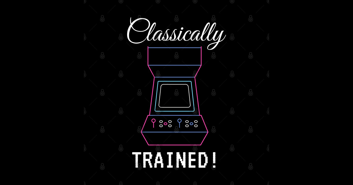 Classically Trained Video Game Tee - Video Games Lover - Sticker ...