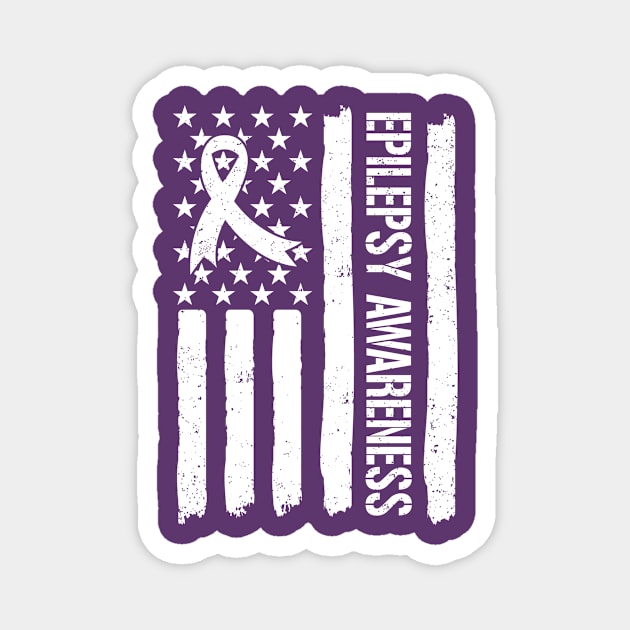 Epilepsy Awareness Month American Flag Ribbon - Epilepsy Awareness ...