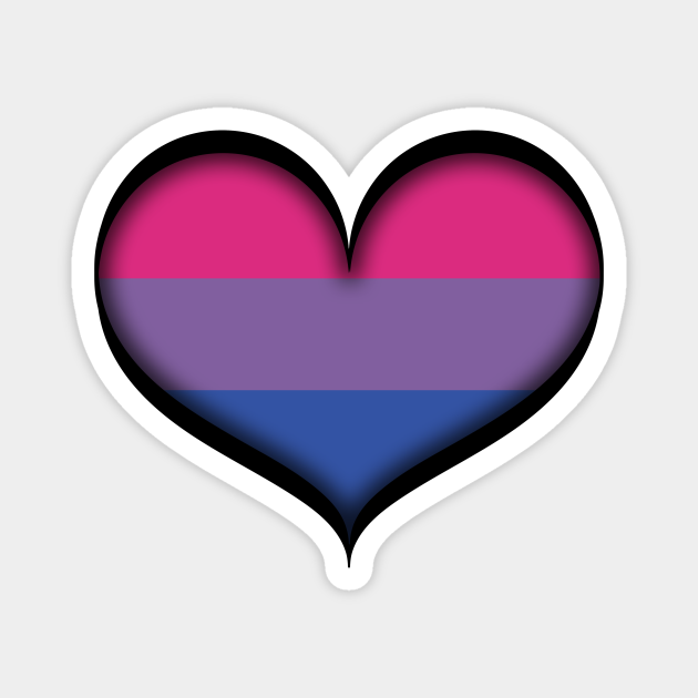 Large Vector Heart In Bisexual Pride Flag Colors Bisexual Pride