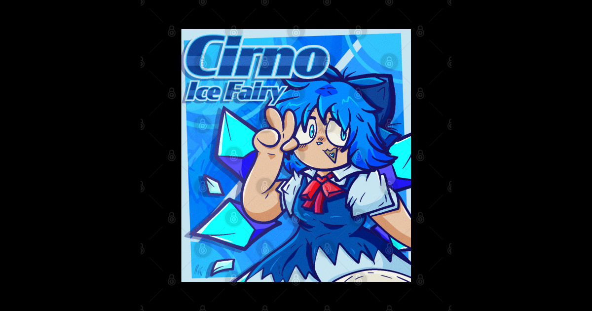 Cirno the Ice Fairy - Touhou - Sticker | TeePublic
