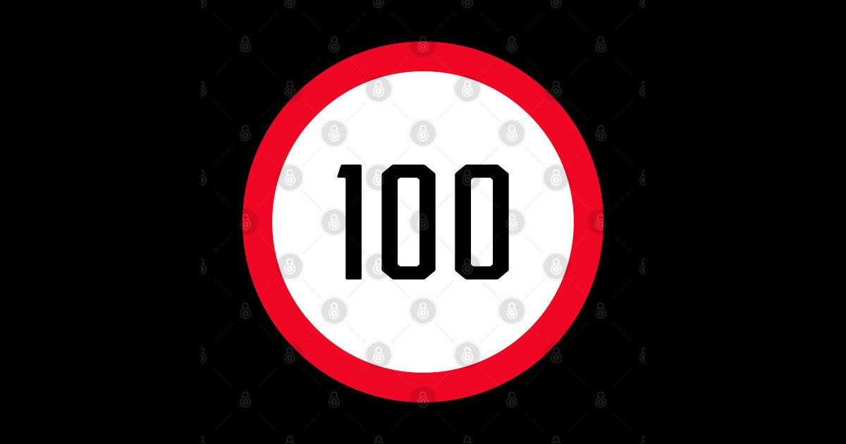 100 kph sign - 100 Kph Sign - Sticker | TeePublic