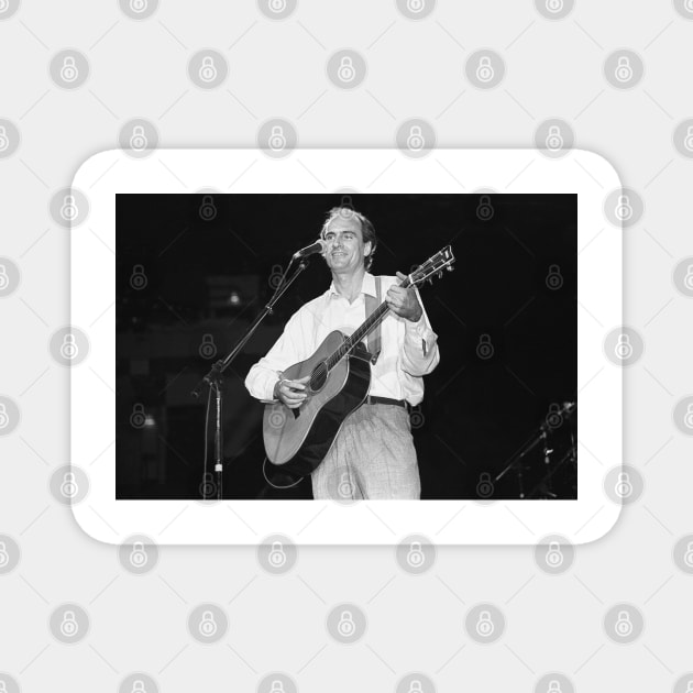 James Taylor BW Photograph - Singer - Magnet | TeePublic
