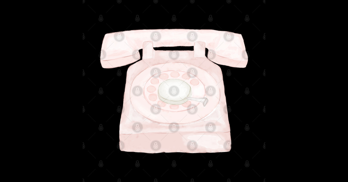 Pink Rotary Phone - Rotary Phone - Sticker | TeePublic