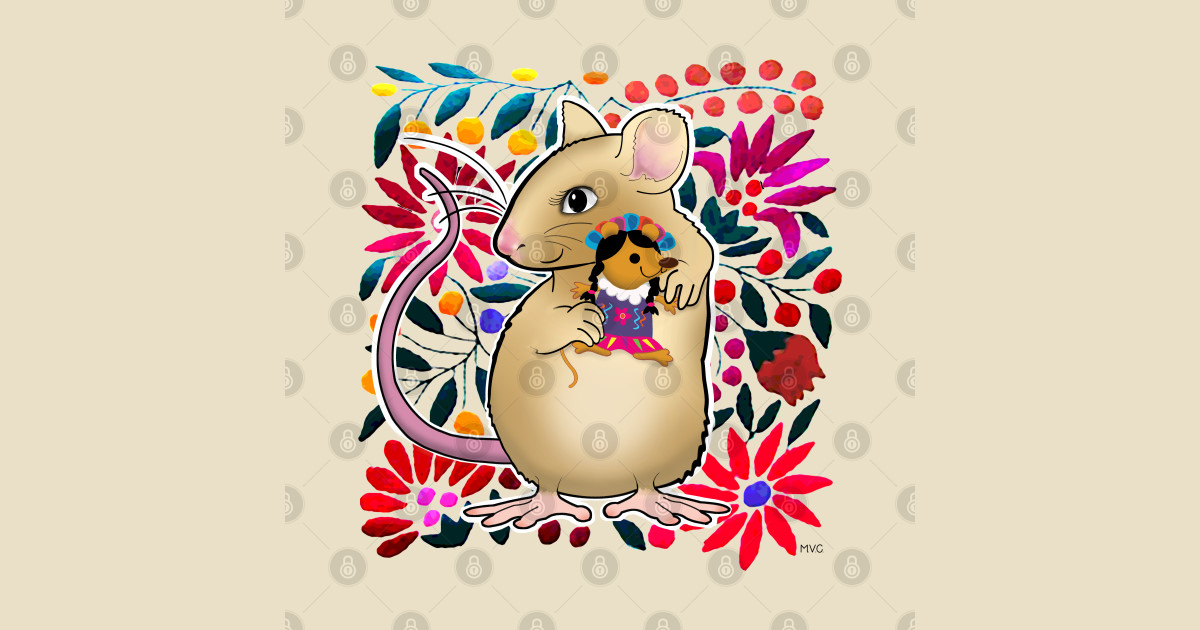 Mexican mouse with mexican doll - Mexican Pride - T-Shirt | TeePublic
