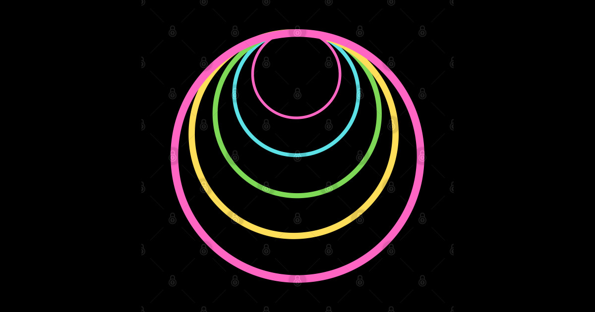 Wave light Circle Texture - Pattern - Sticker | TeePublic