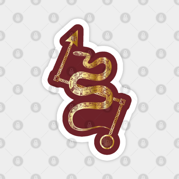 Pictish Serpent With Z Rod - Serpent Z Rod - Magnet | TeePublic