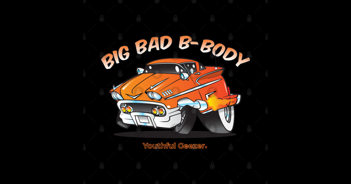 Big Bad B-Body Cartoon Car Toon - Chevy Impala - Sticker | TeePublic