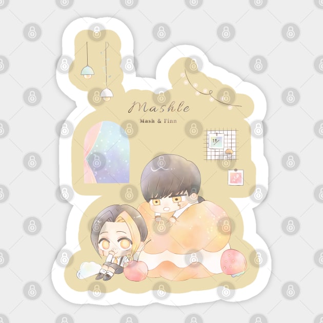 Mash And Finn - Mashle - Sticker | TeePublic