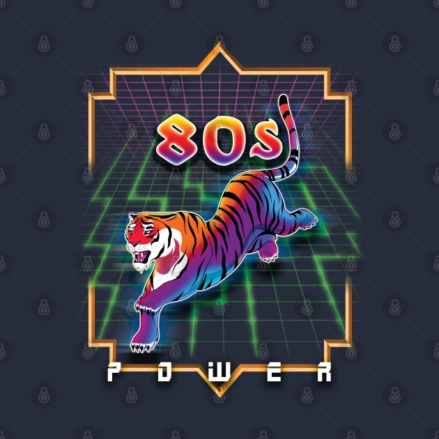80s Retro Tiger - Tiger - T-Shirt | TeePublic