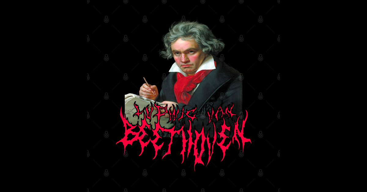 Beethoven Metal (In Technicolor) Ludwig Van Beethoven - Music - Sticker ...
