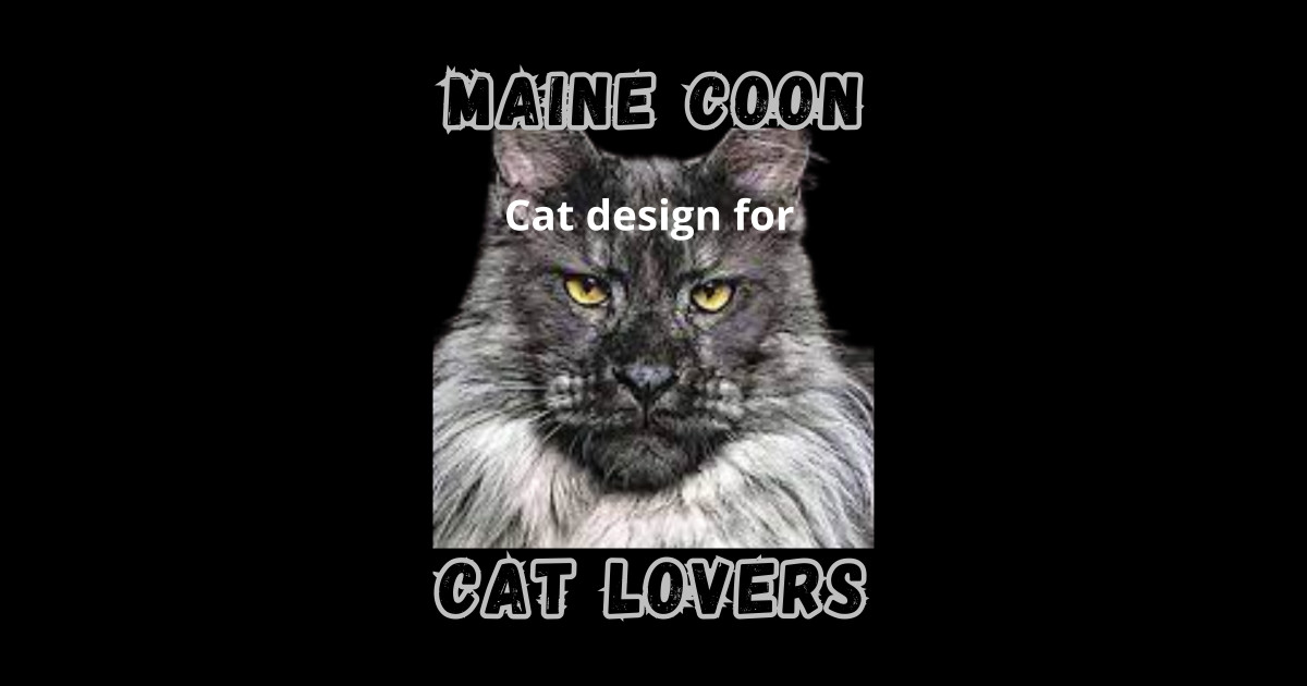 Majestic Maine Coon design - Maine Coon Cat - Sticker | TeePublic