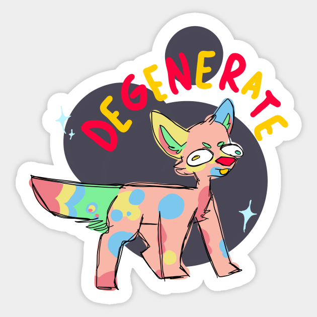 degenerate furry - Furry - Sticker | TeePublic