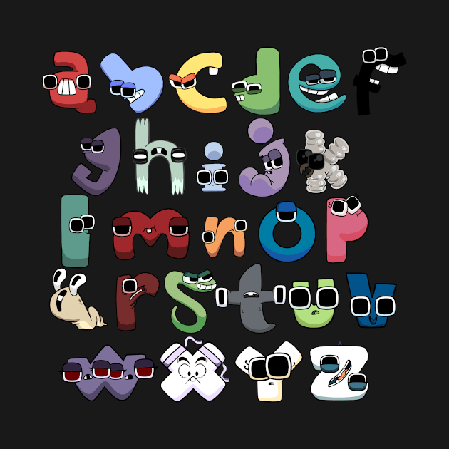 alphabet lore (a-z lowercase) - Alphabet Lore - T-Shirt | TeePublic