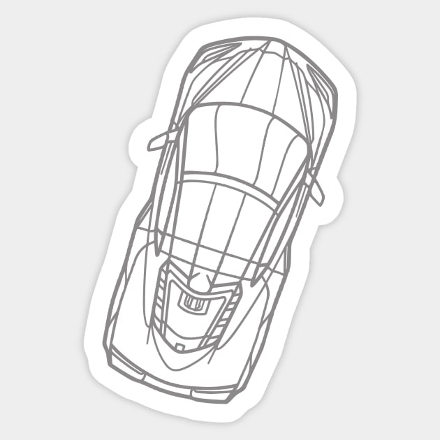 Hypersonic Grey C8 racecar Silhouette Supercar Sports car Racing car ...