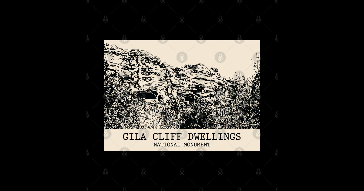 Gila Cliff Dwellings National Monument - Gila Cliff Dwellings - Sticker ...