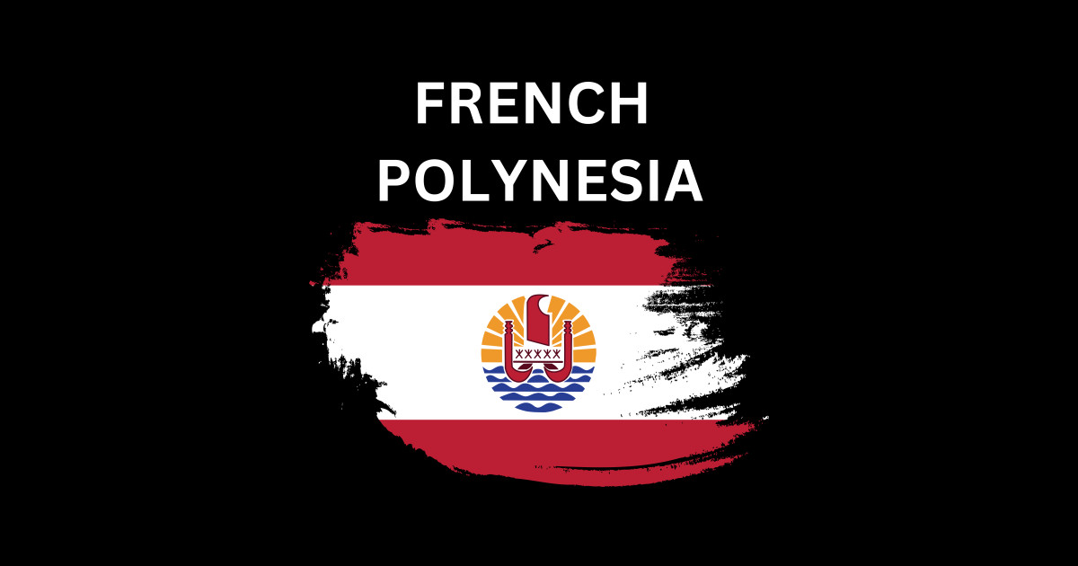 French Polynesia Flag Map - French Polynesia - Sticker | TeePublic