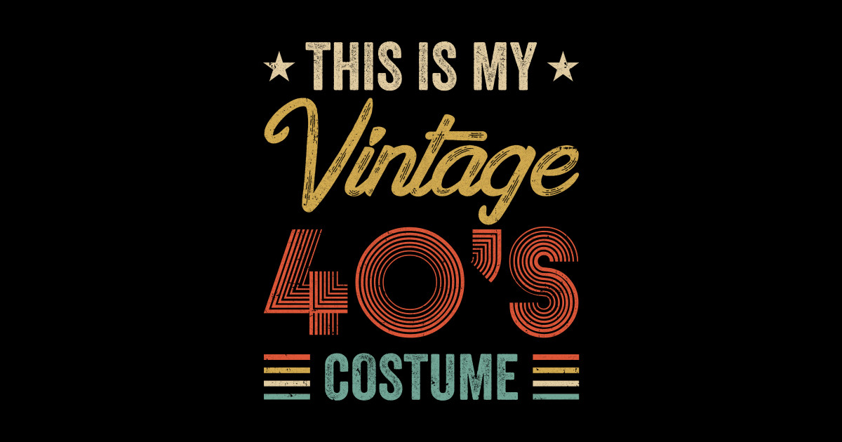 Vintage 40s Costume 40's Outfit 1940s Fashion 40 Theme Party - Vintage ...