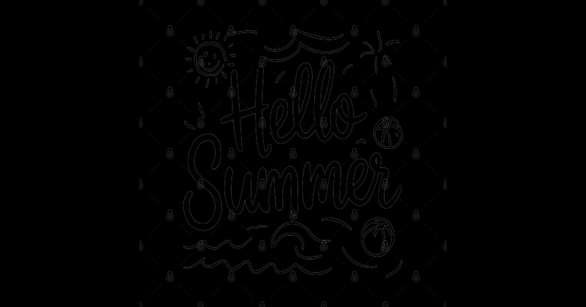 Hello summer - Happy Days - Sticker | TeePublic