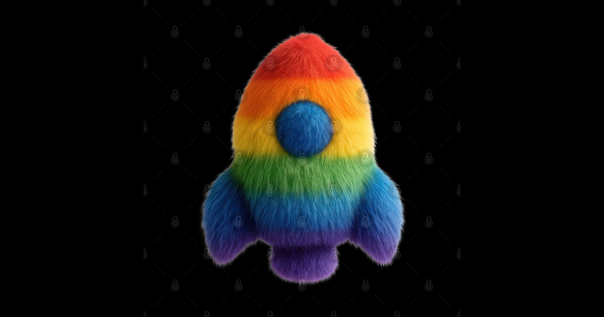 Happy pride rocket in rainbow colors - Lgbtqia - Sticker | TeePublic