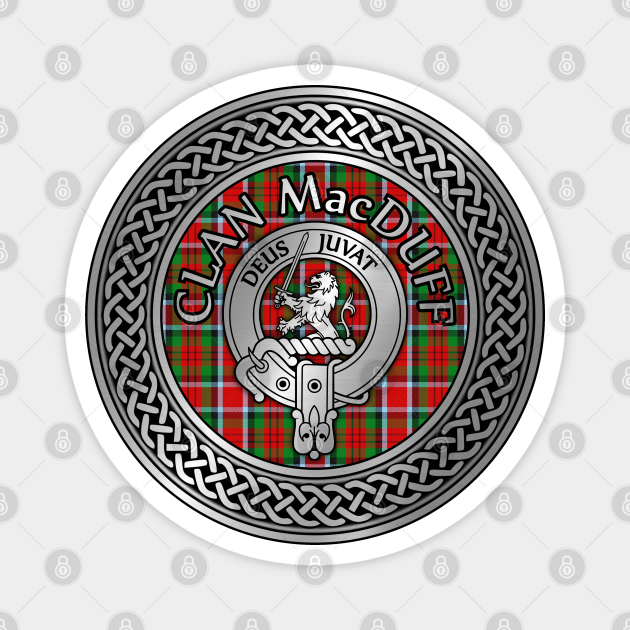 Clan MacDuff Crest & Tartan Knot - Macduff - Magnet | TeePublic