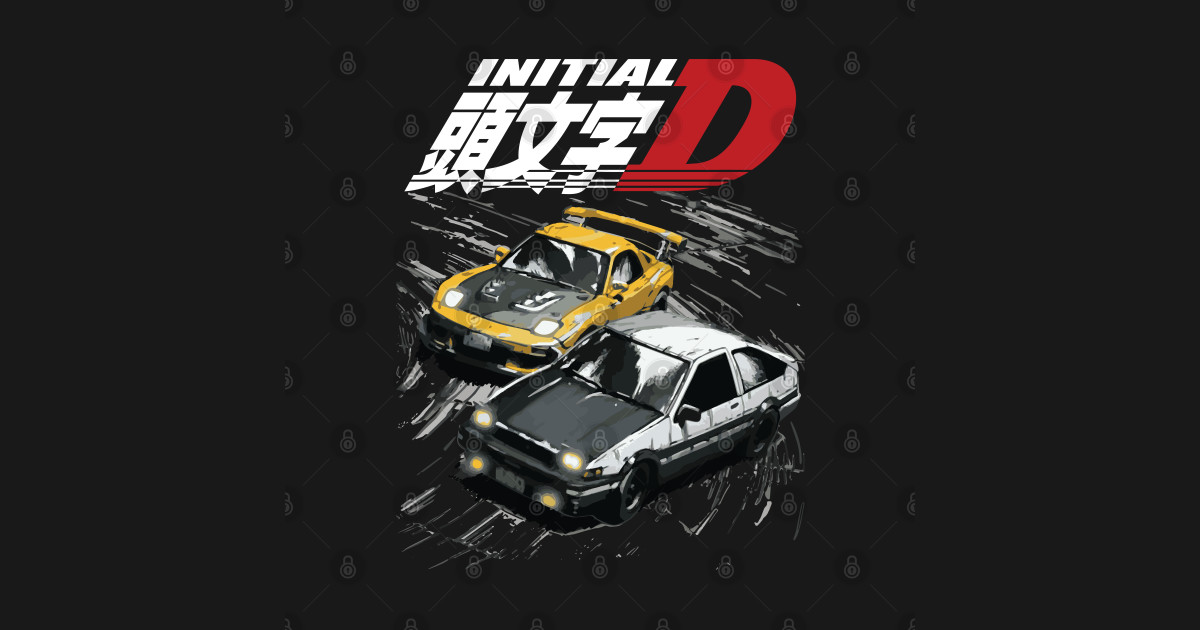 86 takumi vs keisuke FD initial D - Initial D - T-Shirt | TeePublic