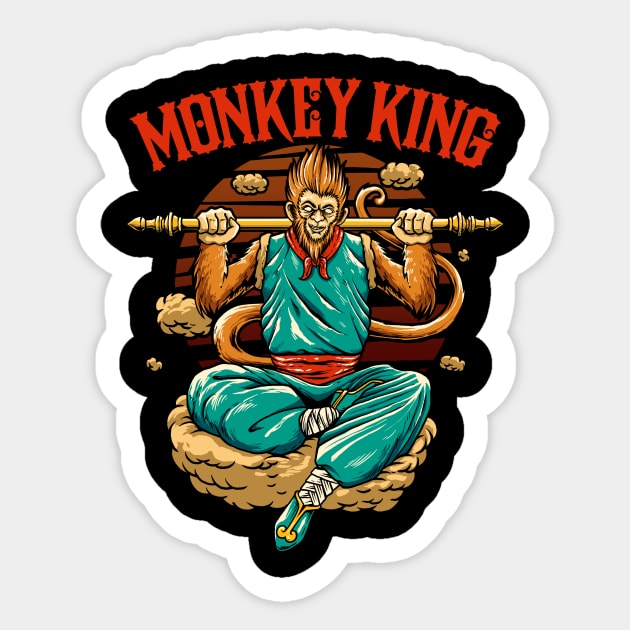 Monkey KIng - Monkey King Sun Wukong - Sticker | TeePublic
