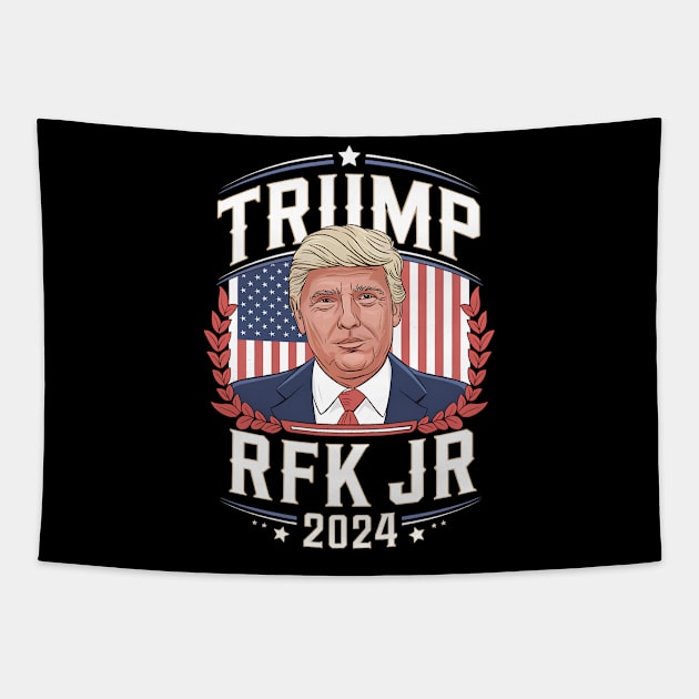 Trump RFK Jr 2024 Flag Logo - Trump 2024 - Tapestry | TeePublic