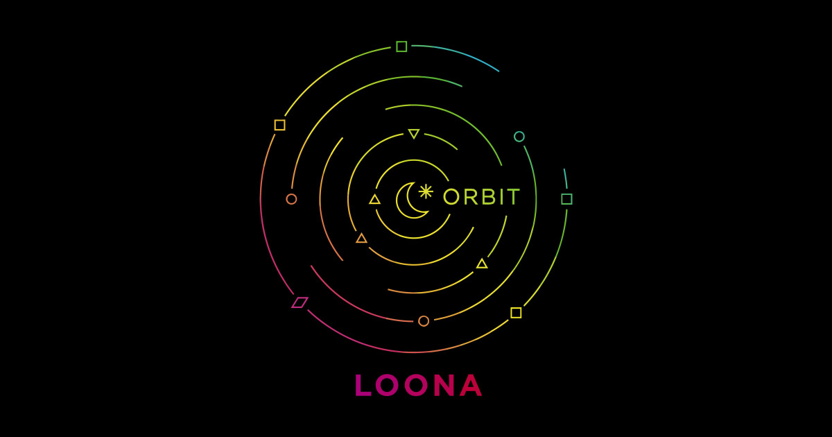 KPOP GIRLGROUP LOONA ORBIT FANDOM LOGO - Loona - Sticker | TeePublic