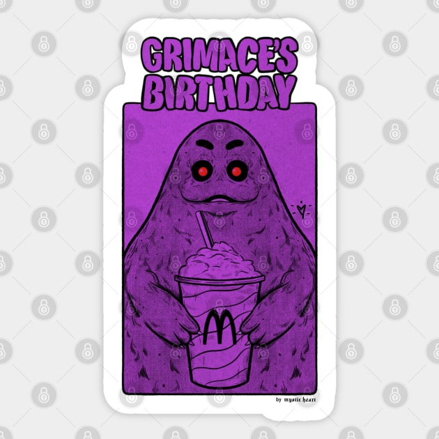Evil Grimace color - Grimace - Sticker | TeePublic