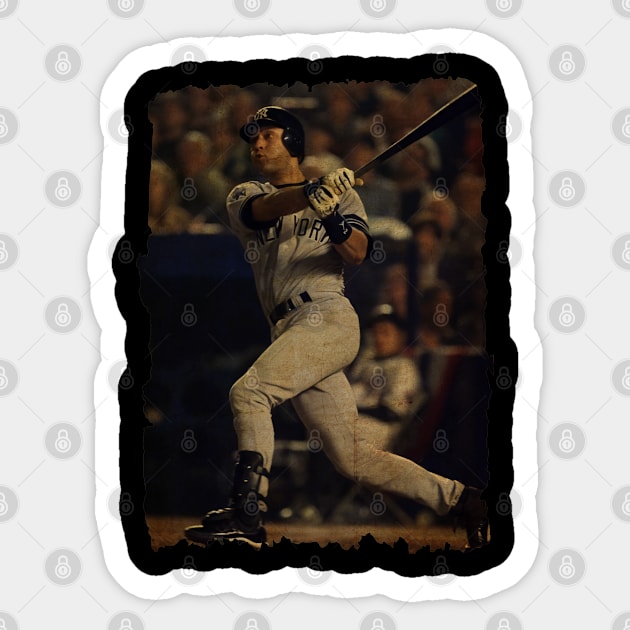 Derek Jeter in New York Yankees - Vintage - Baseball Player - Sticker ...