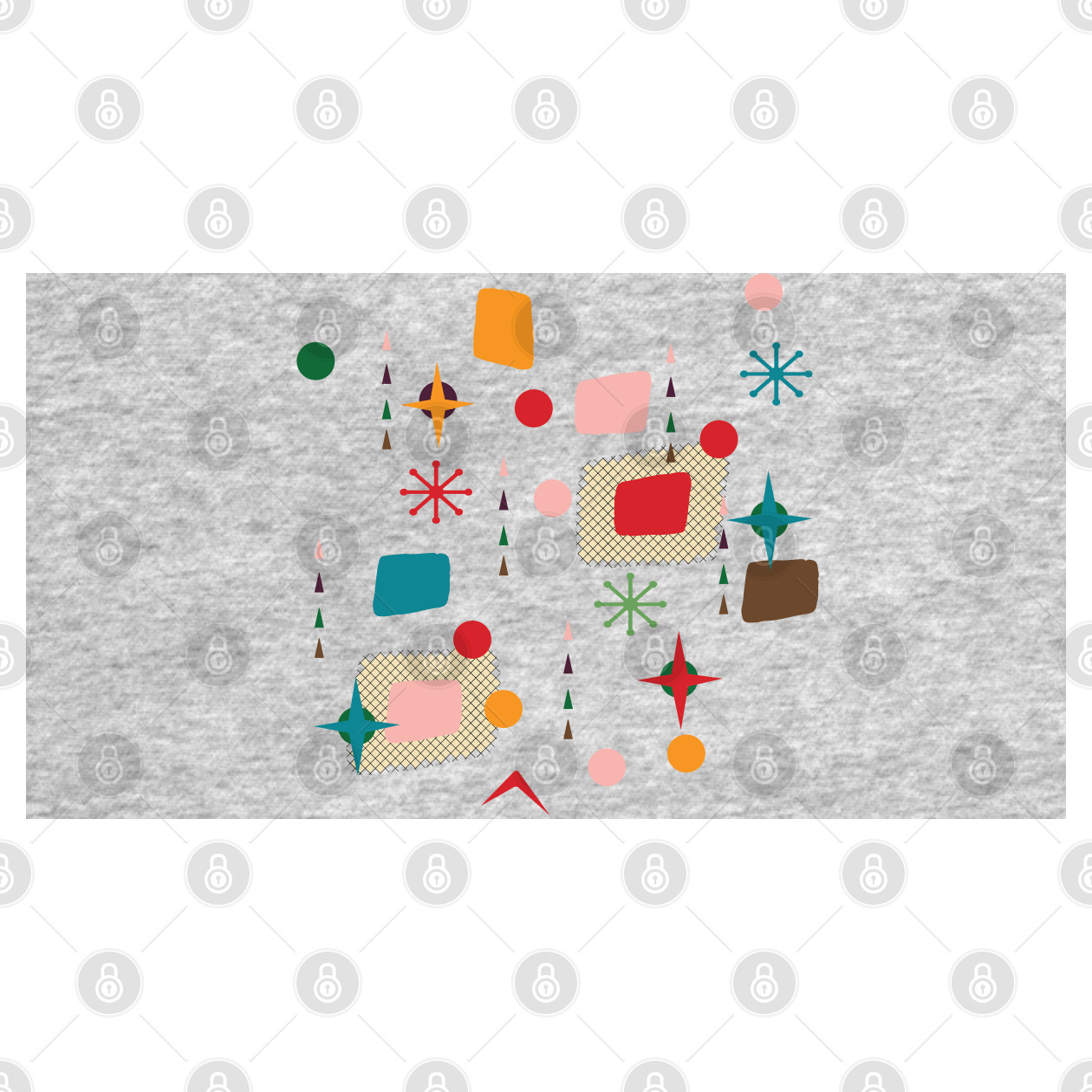 50s atomic pattern - Atomic Pattern - Crewneck Sweatshirt | TeePublic